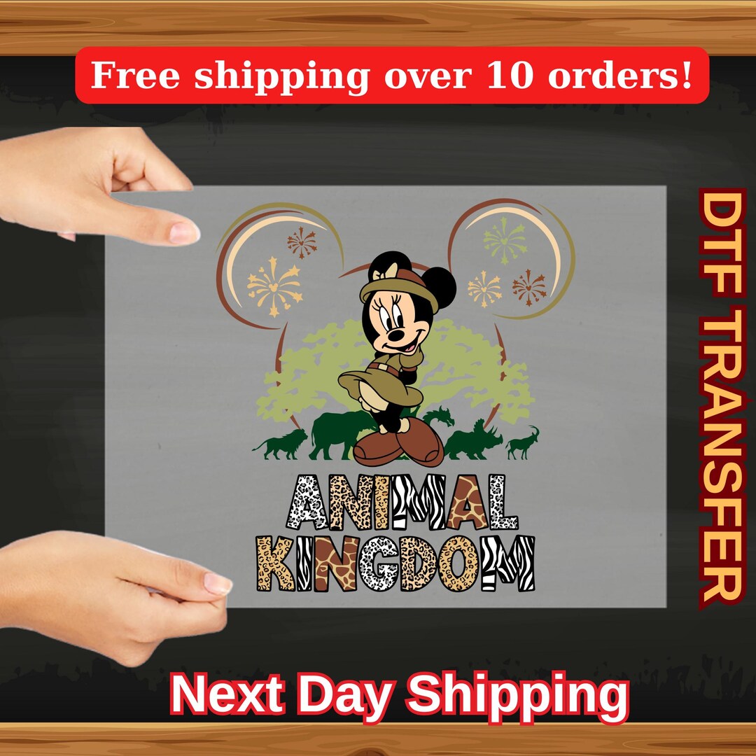 Disney Animal Kingdom Safari DTF Transfer for Shirt, Minnie Mouse ...
