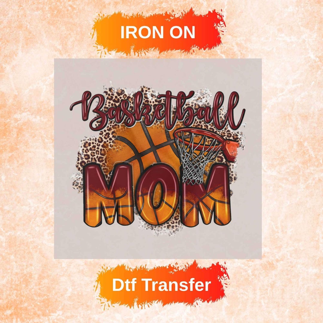 Basketball Mom DTF Transfer, Leopard Game Day Iron on Ready to Press - Etsy