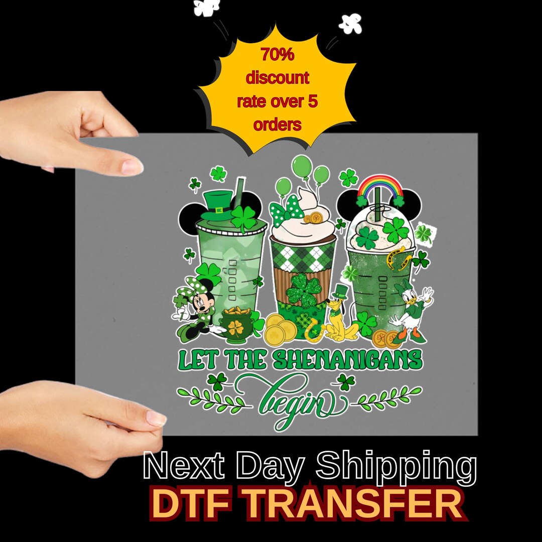 Let the Shenanigans Begin Dtf Transfer, Irish Snacks Coffee Shirt ...