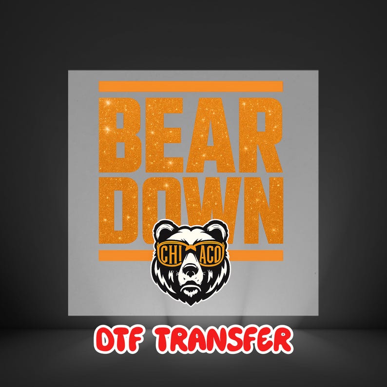 Bears Dtf Transfer, Ready to Press Iron On,game Day Fan Apparel - Etsy