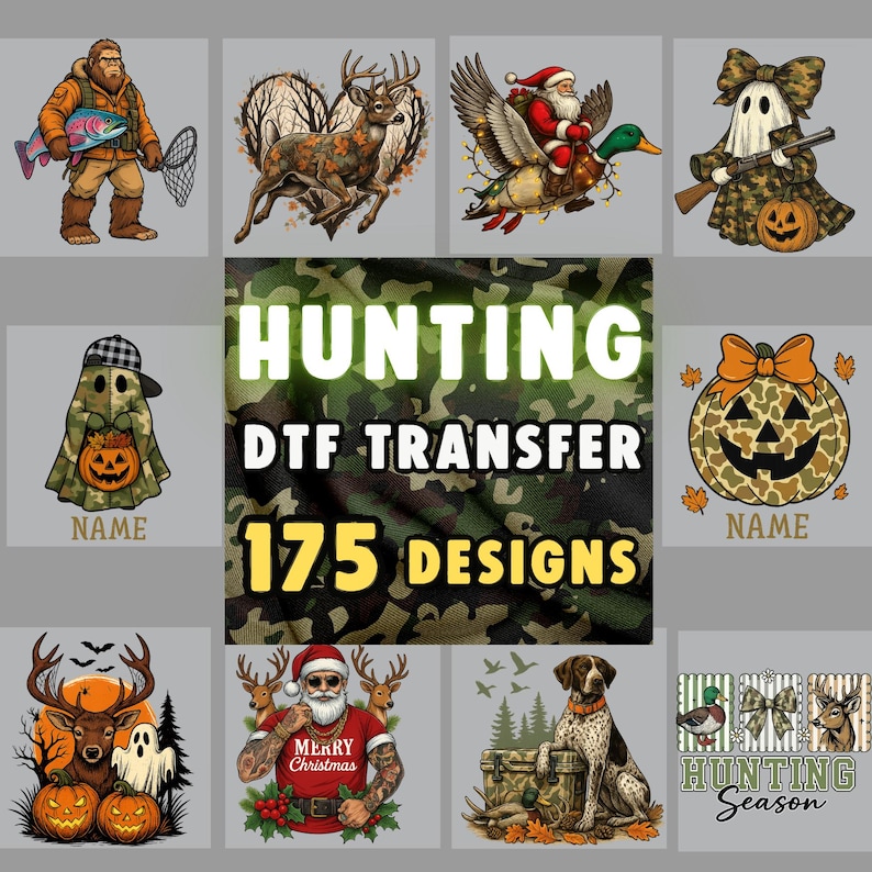 Hunting Iron on Dtf Transfer for T-shirt, Ready to Press, Gift for Dad ...