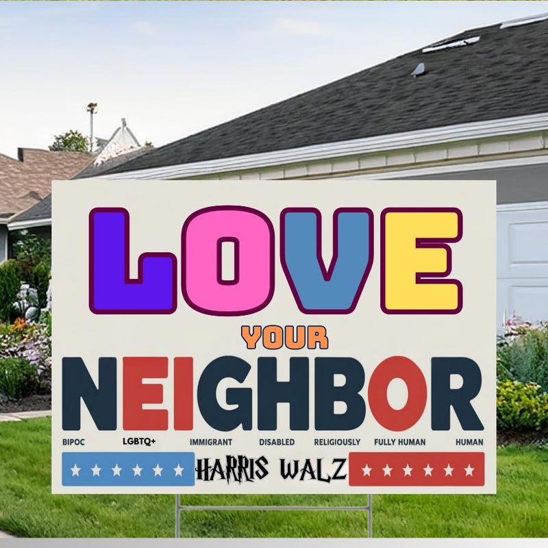 Love Your Neighbor Harris Walz - Etsy