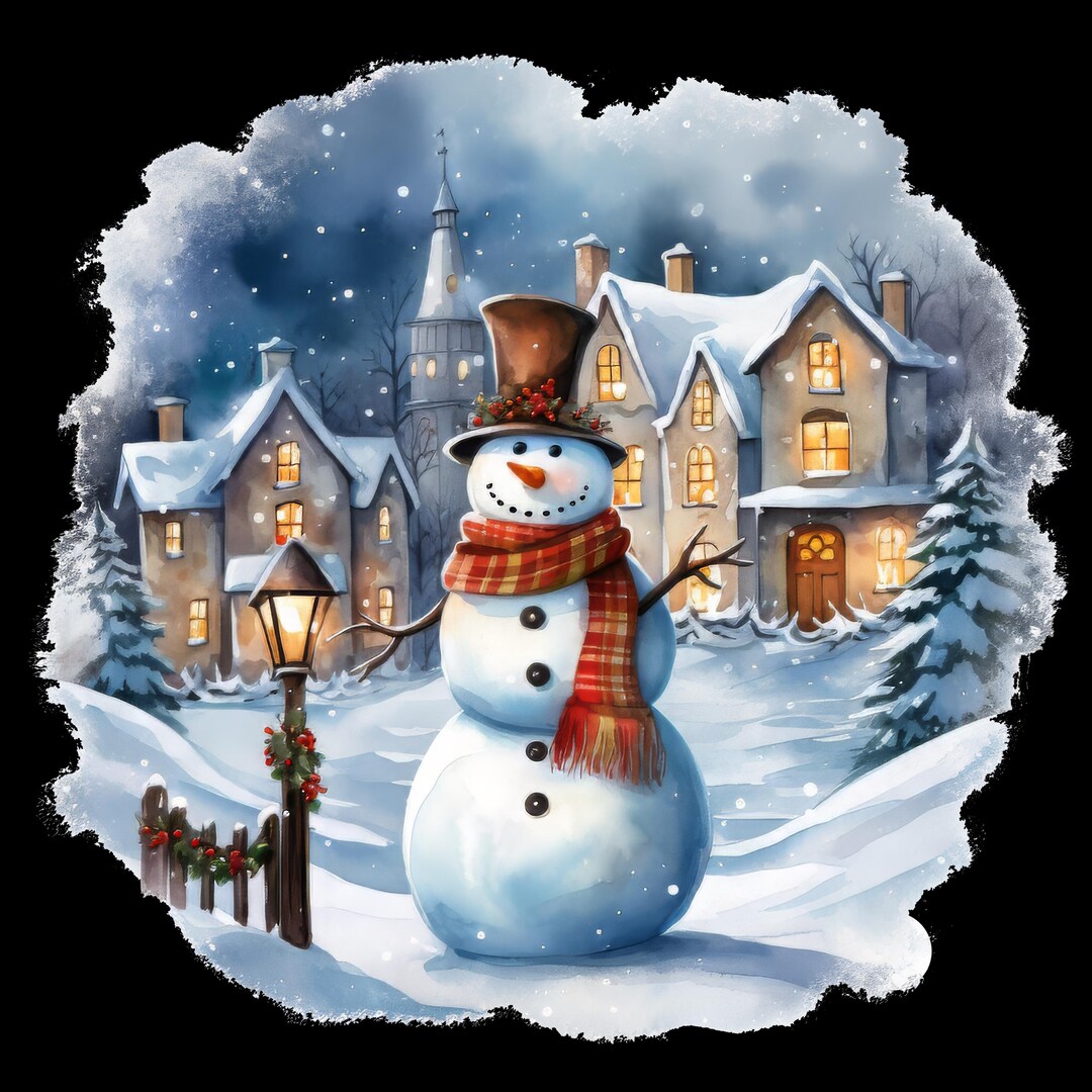 Funny Snowman Dtf Transfer, DTF Transfer Gang Sheets, Snowy Cute Happy ...