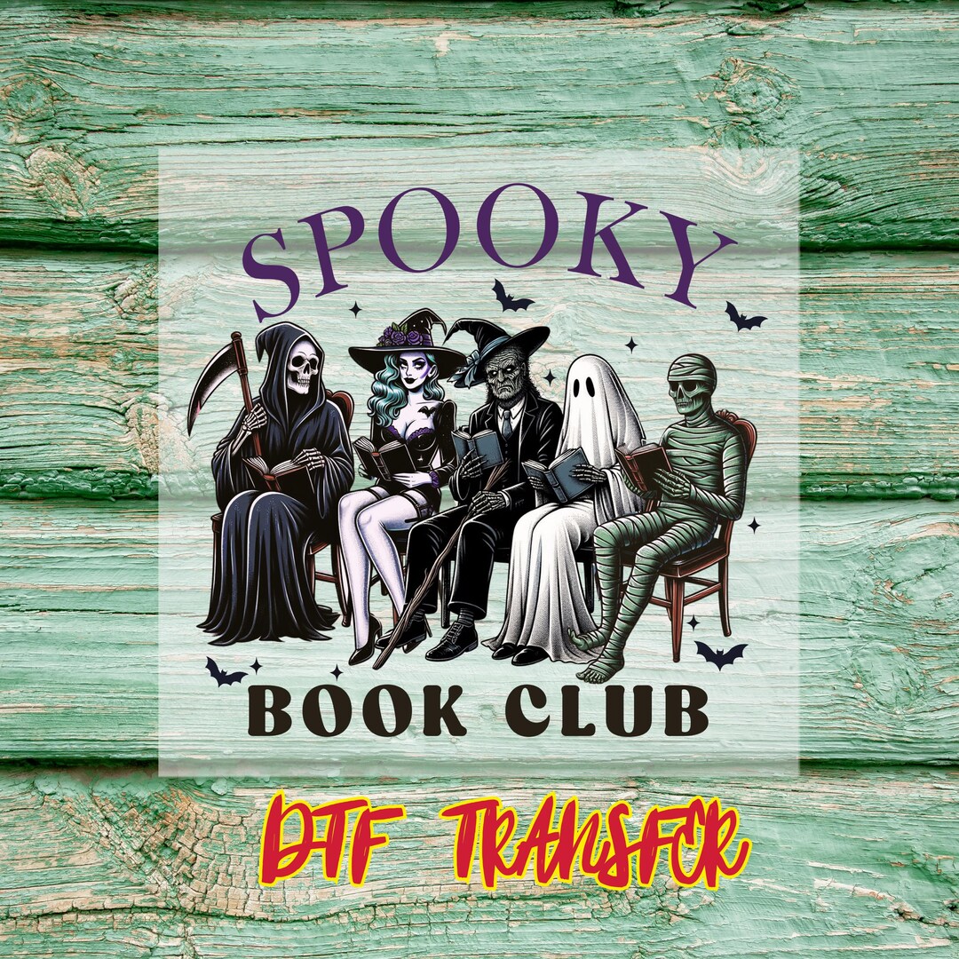 Spooky Book Club Iron on Transfer,halloween Reading Shirt Print, Witch ...