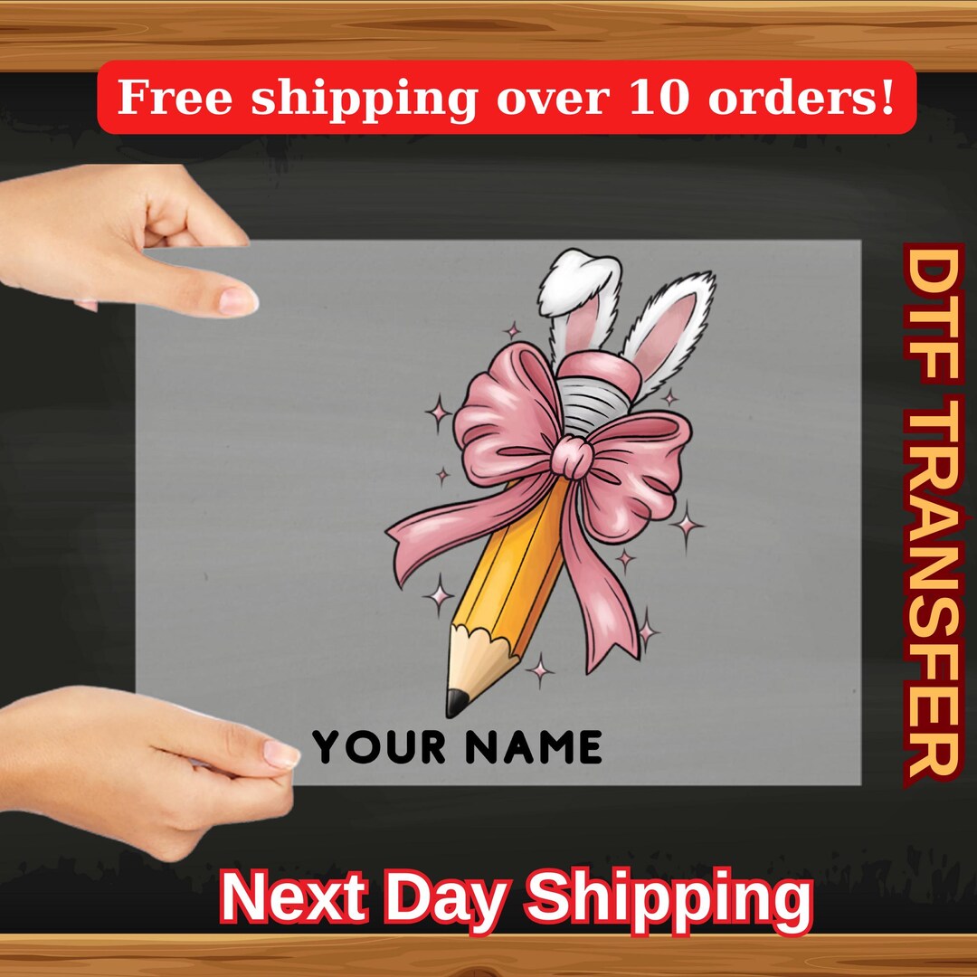 Crayon de Pâques avec transfert DTF pour chemise, impression de Pâques ...