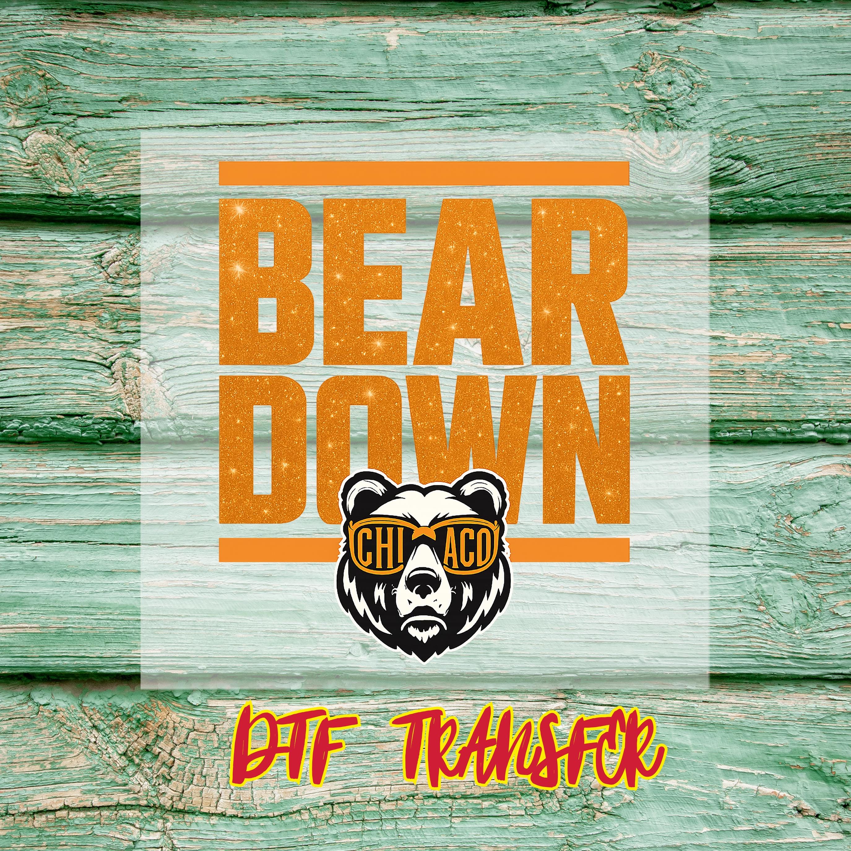 Bears Dtf Transfer, Ready to Press Iron On,game Day Fan Apparel - Etsy
