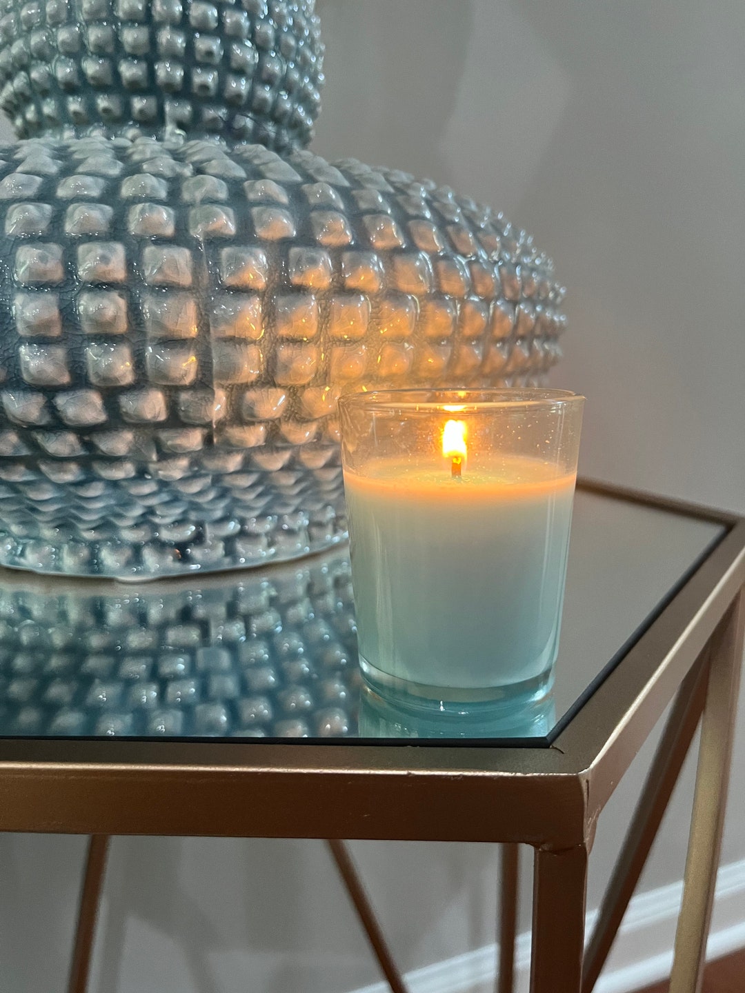 Aesthetic Coastal Candle, Ocean Waves Scent, Light Blue, Perfect for ...
