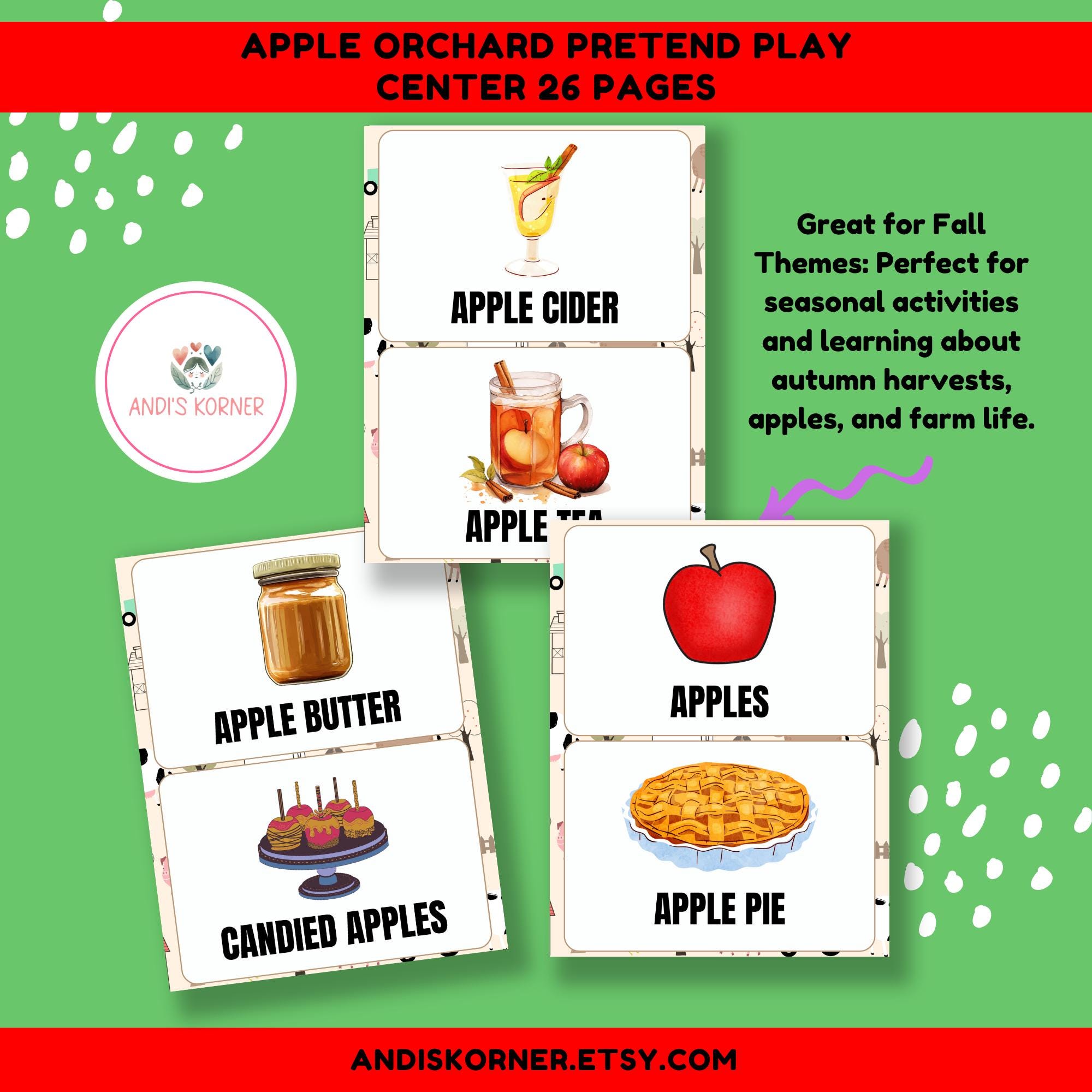 Apple Orchard Pretend Play Center | Pretend Play | Classroom Dramatic ...