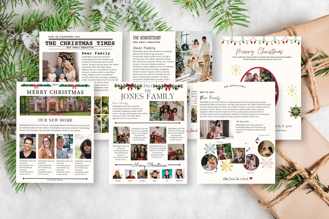 Christmas Newsletter Template | Family Newsletter | December Newsletter ...