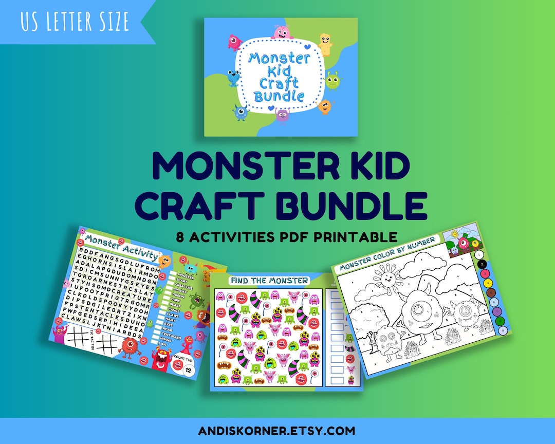 Monster Kid Craft Bundle | Monster Craft | Kid Monster | Monster Kid ...