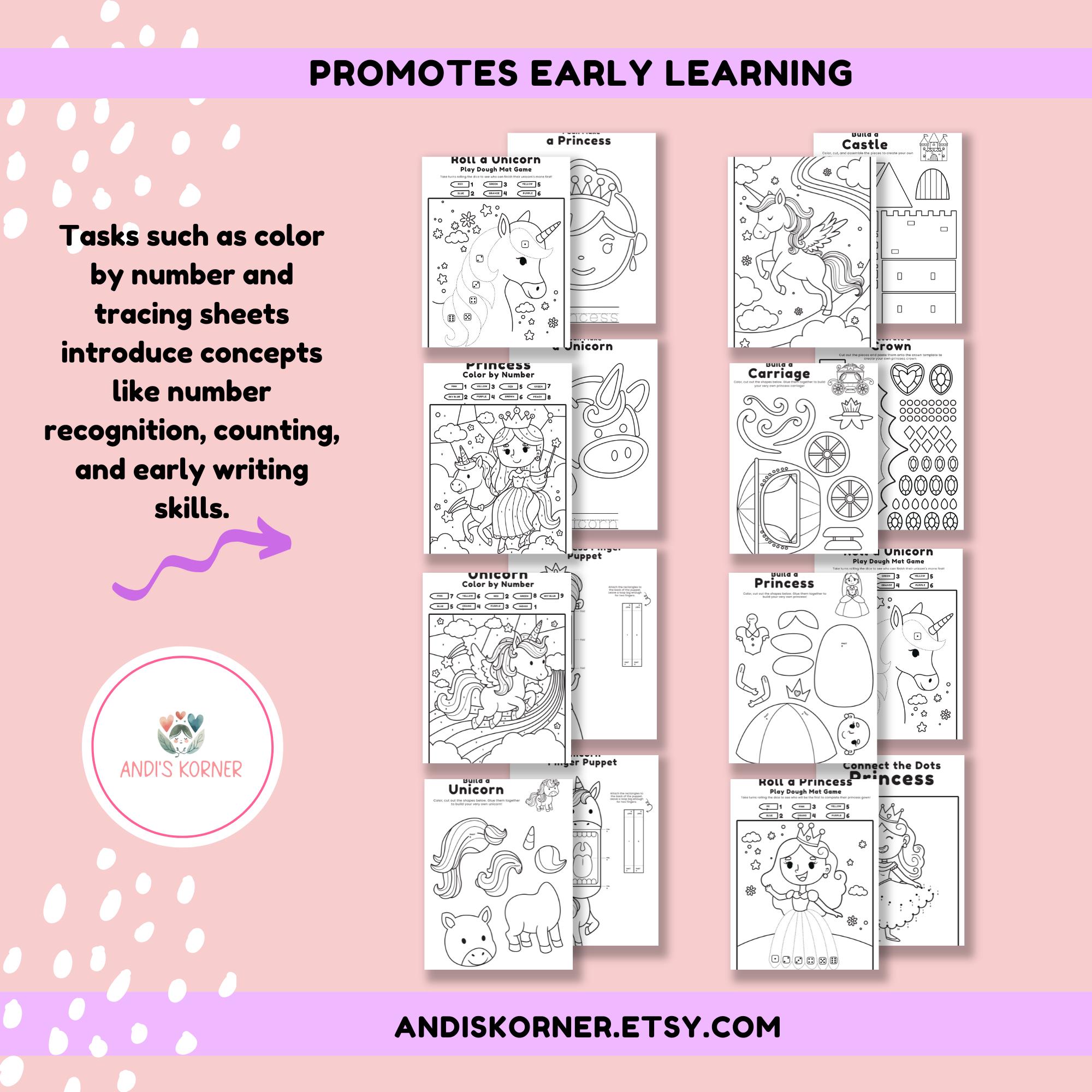 Princess Unicorn Activity Pack | Princess Unicorn | Activity Pack ...