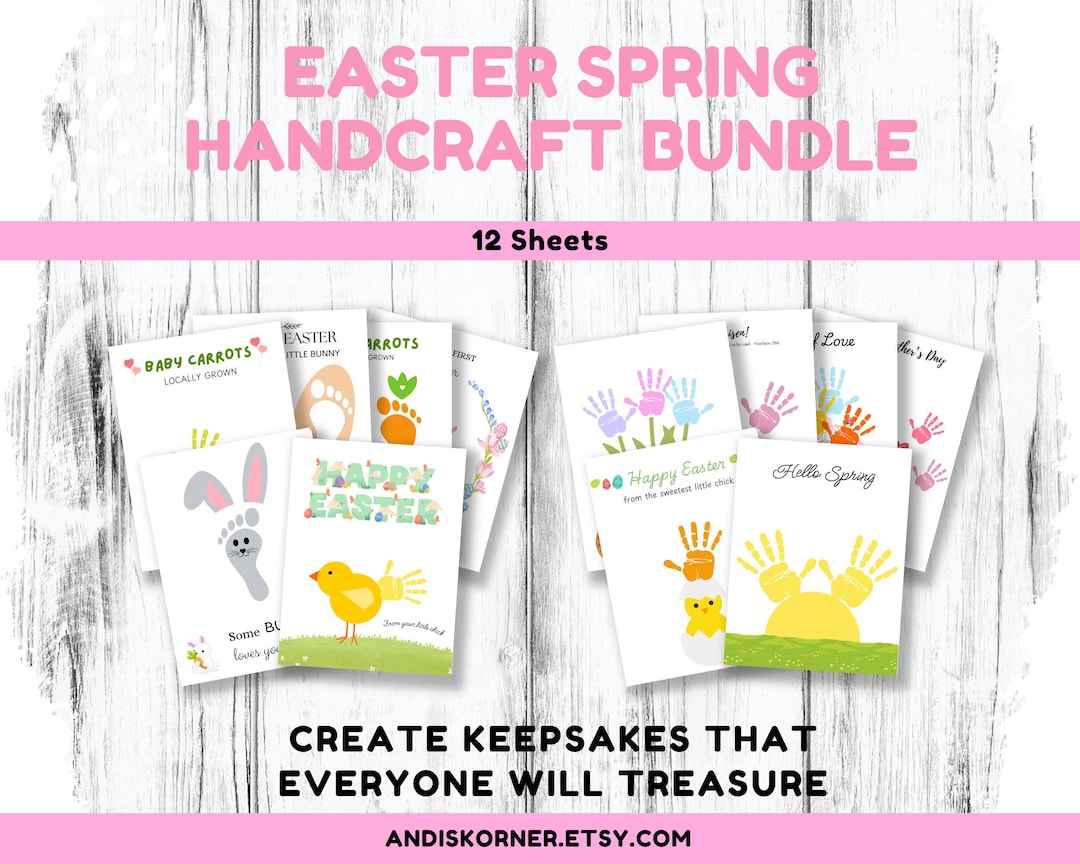 Easter Handprint Craft Bundle | Easter Handprint Art for Kids | DIY ...