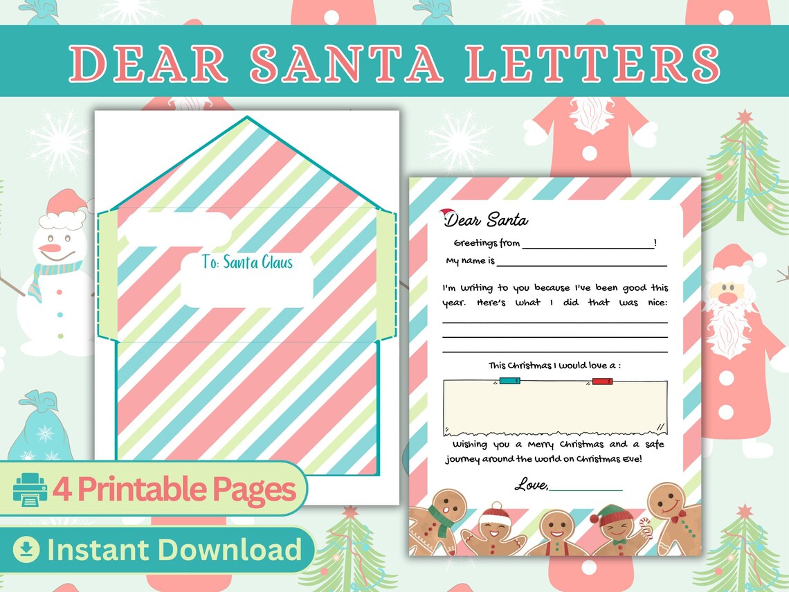 Santa Letter Package Template | Printable Christmas Letter | Kids ...