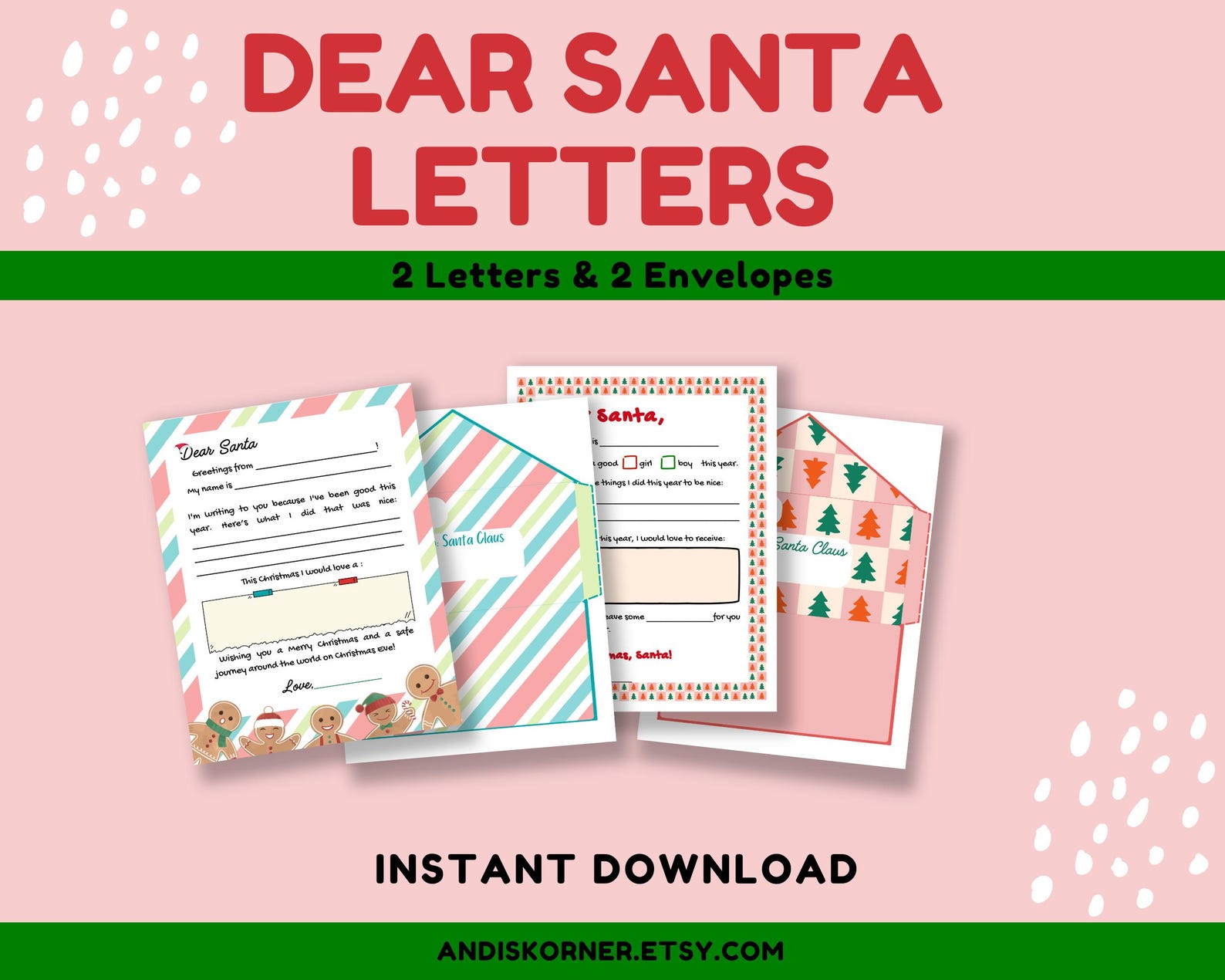 Santa Letter Package Template | Printable Christmas Letter | Kids ...