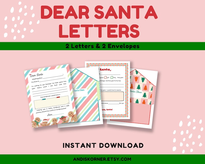 Santa Letter Package Template | Printable Christmas Letter | Kids ...