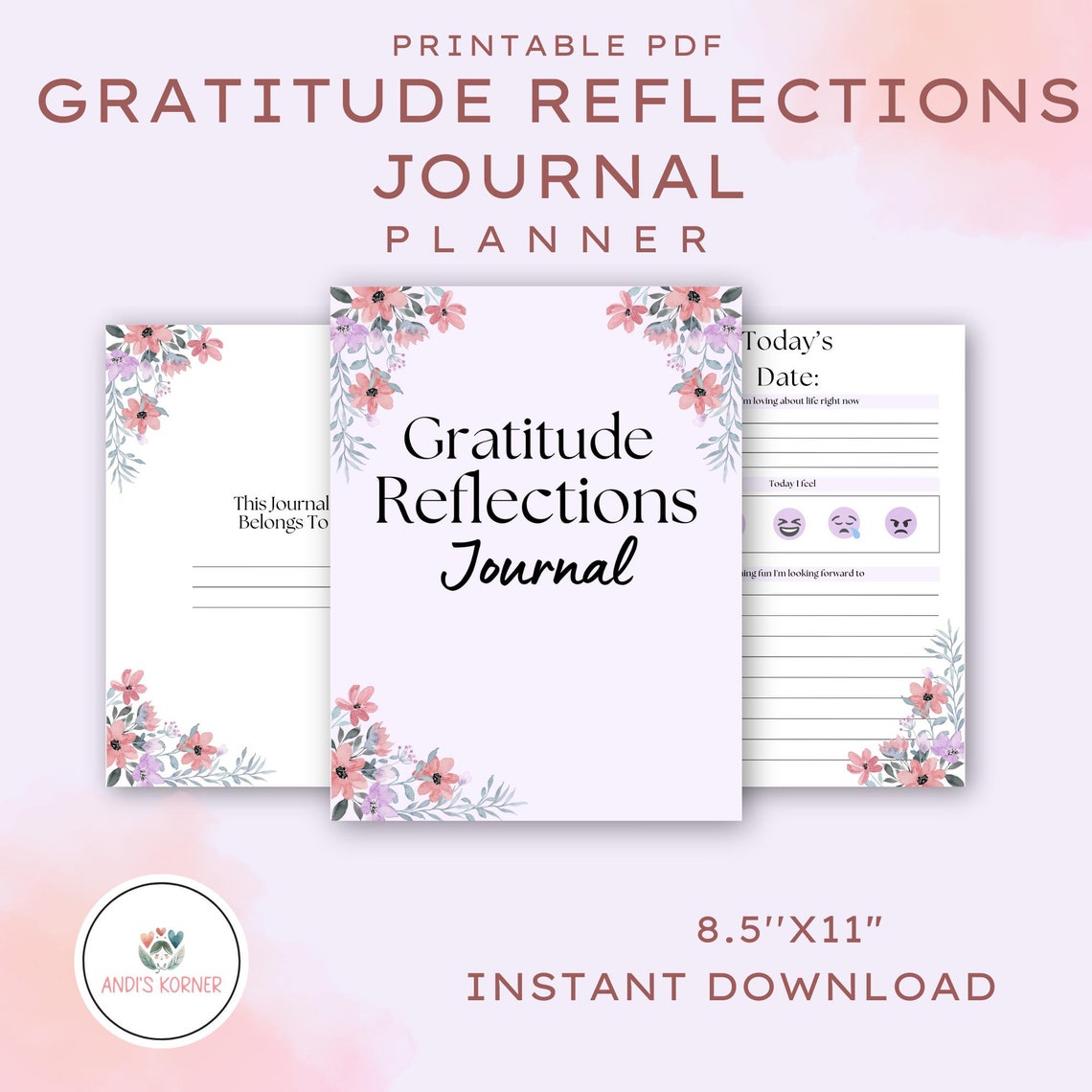 Printable Gratitude Journal - Cultivate Self-love With Daily Gratitude ...