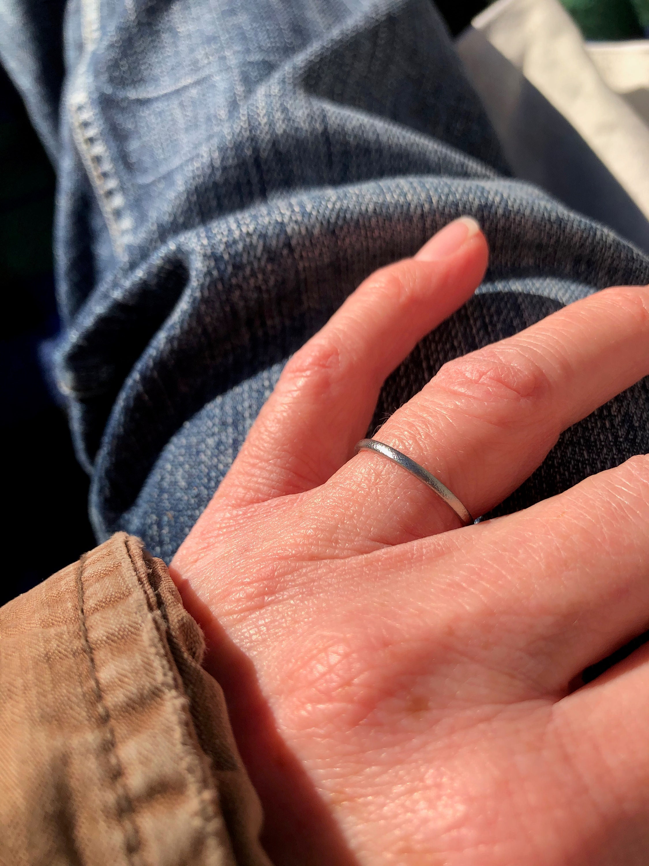 Stackable Ring Petite Titanium Ring Wedding Band 1.5mm | Etsy