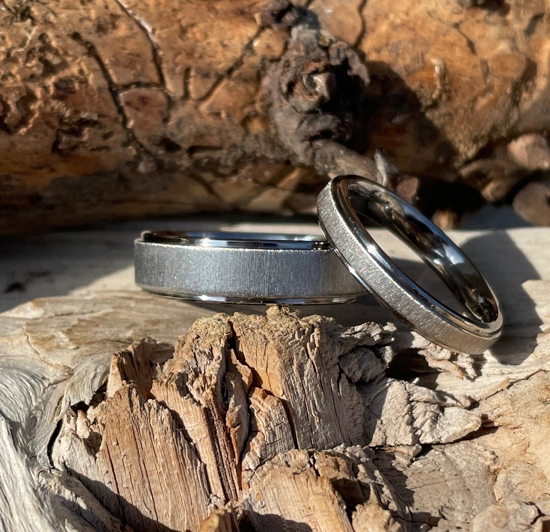 Matching Wedding Bands, Titanium Ring, Ring Set, His Hers Rings - Etsy