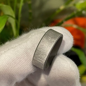 Unique Titanium Ring - Wedding Band, Combination Light Frost/dark ...