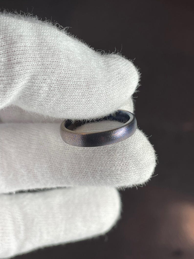 Size 7.25 Ring, Heat Treated/colored Titanium Band, 4mm Width, Dome ...