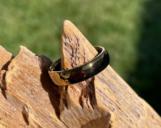 Heat Treated/colored Titanium Ring, 5mm Width, US Size 7.25, Dome ...
