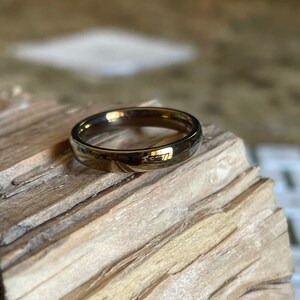 Heat Treated/colored Titanium Ring, 3mm Dome, US Size 4.5, Polished - Etsy
