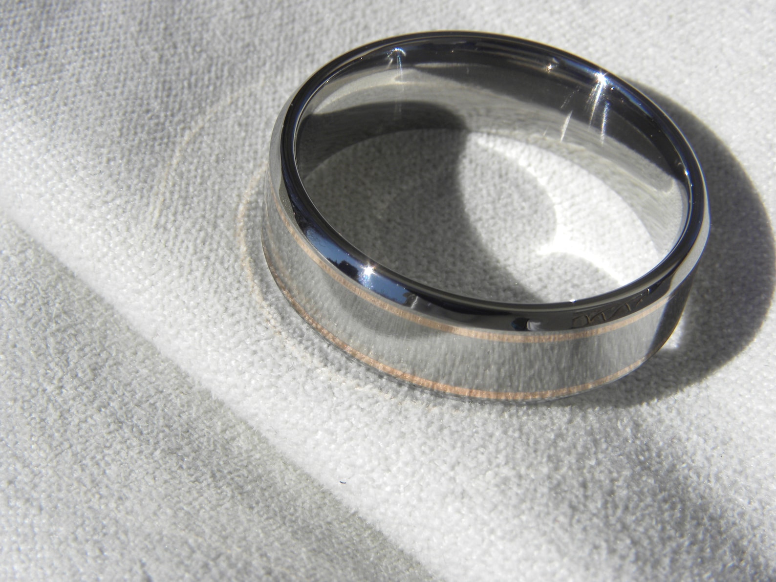 Mens Titanium Rose Gold Ring Wedding Band Unisex Ring | Etsy