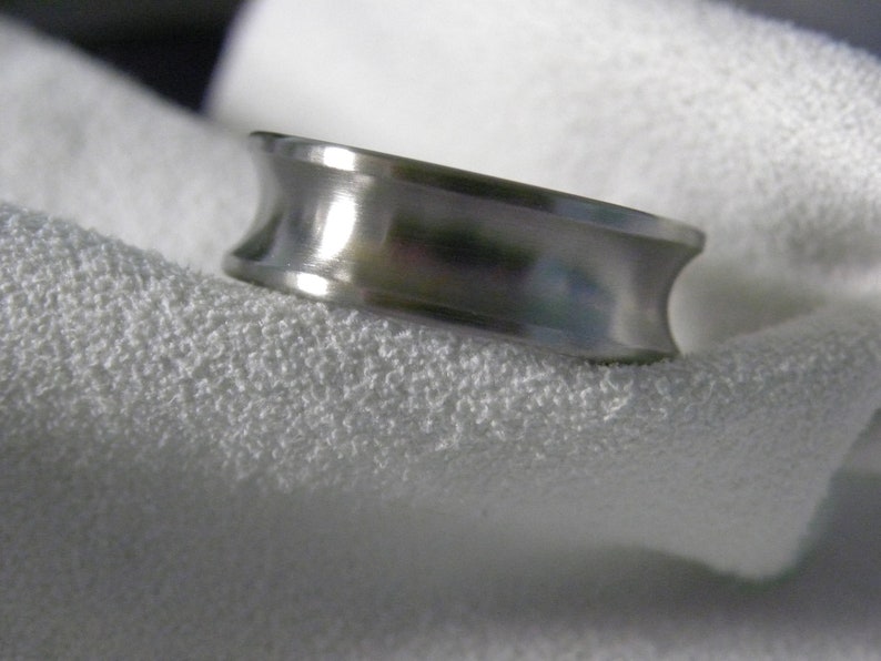 Concave Cut Titanium Ring Wedding Band Satin Finish - Etsy