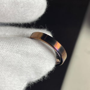 Heat Treated/colored Titanium Ring, 4mm Width, US Size 'big' Size 7.5 ...