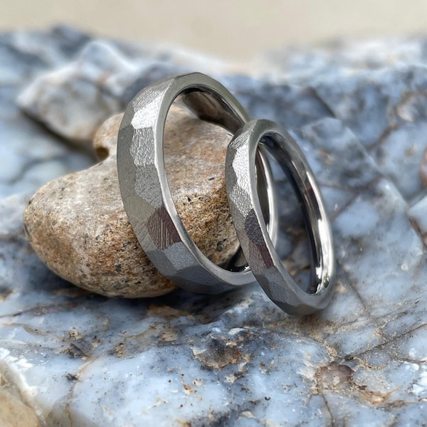 Titanium Ring Set - Etsy