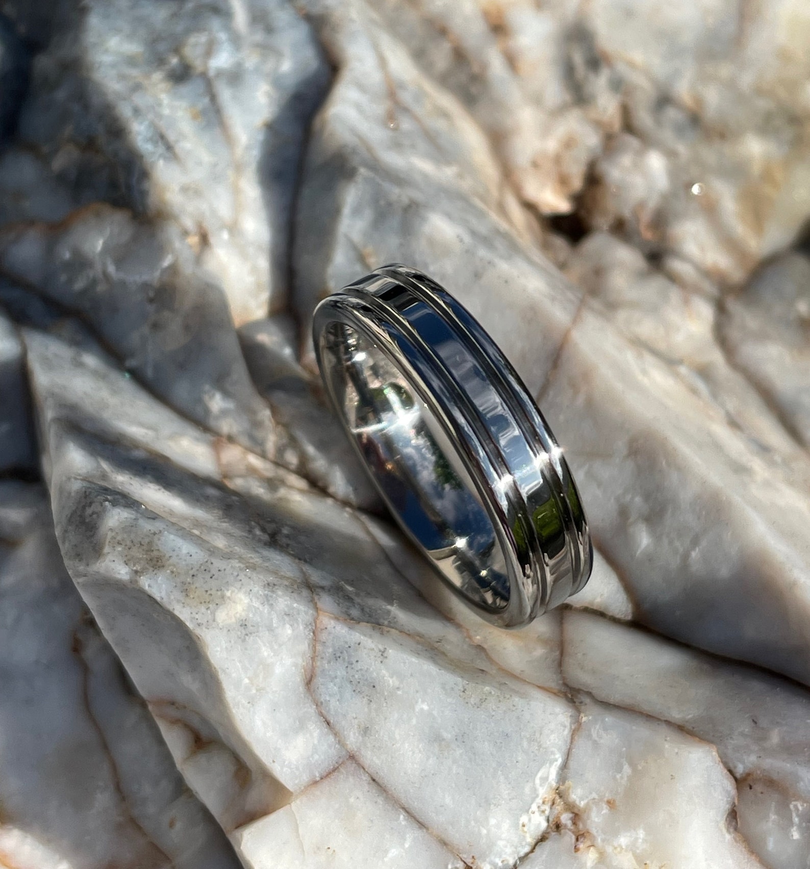 Polished Titanium Ring, Wedding Band, Mirror Finish, Mens, Ladies - Etsy