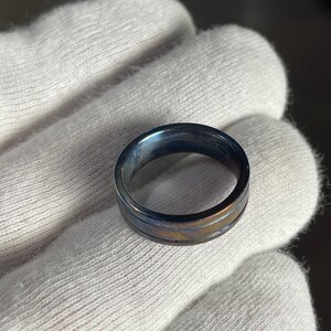 Heat Treated/colored Titanium Ring, 6mm Width, US 'big' Size 6.25 ...