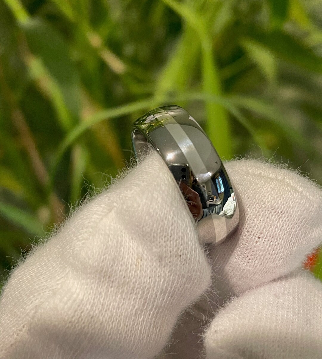 Titanium Silver Ring, Polish Finish, Wedding Band, Ladies, Mens - Etsy