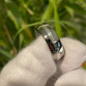Titanium Silver Ring, Polish Finish, Wedding Band, Ladies, Mens - Etsy