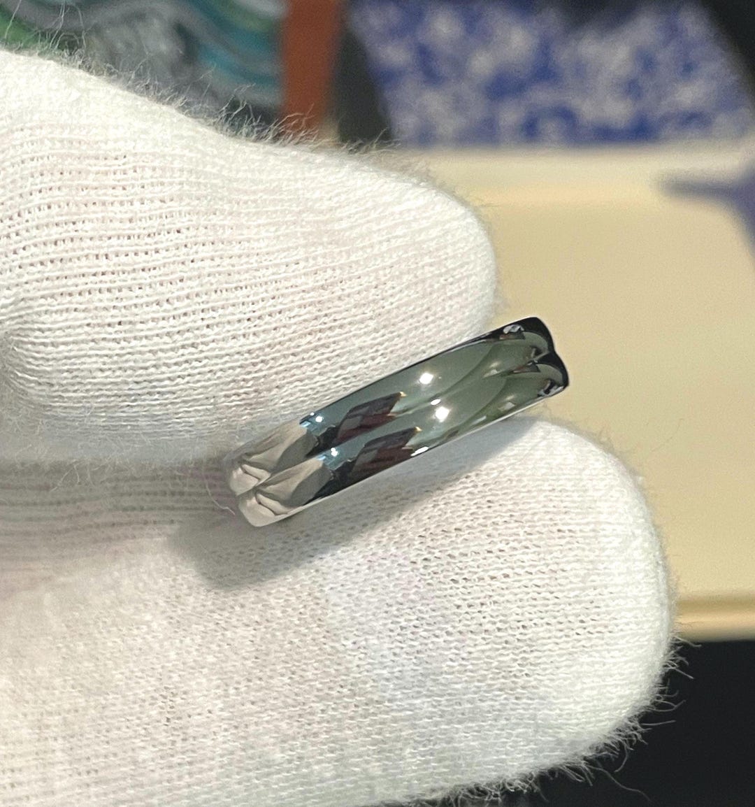Double Stack Low Dome Profile, Titanium Ring, Wedding Band - Etsy