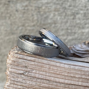 Matching Wedding Bands, Titanium Ring, Ring Set, His Hers Rings - Etsy