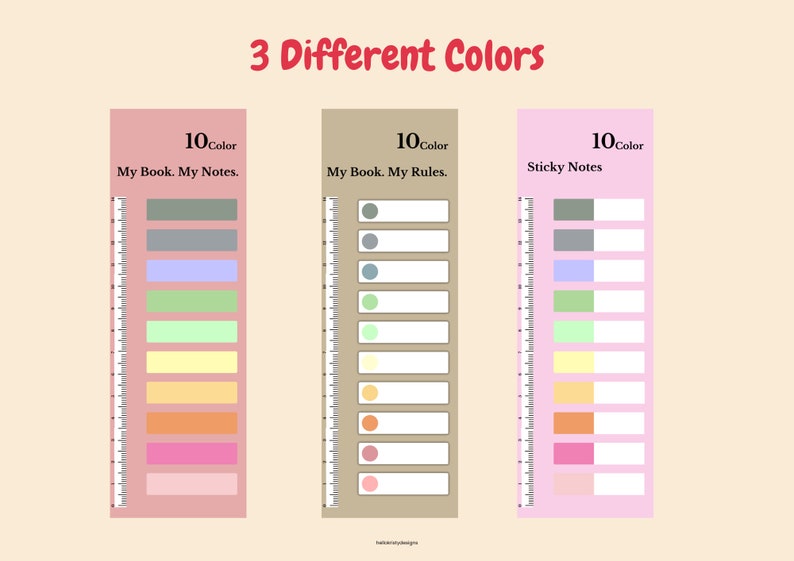 Pastel Printable Annotation Key Guide Bookmarks | Includes Free Blank ...