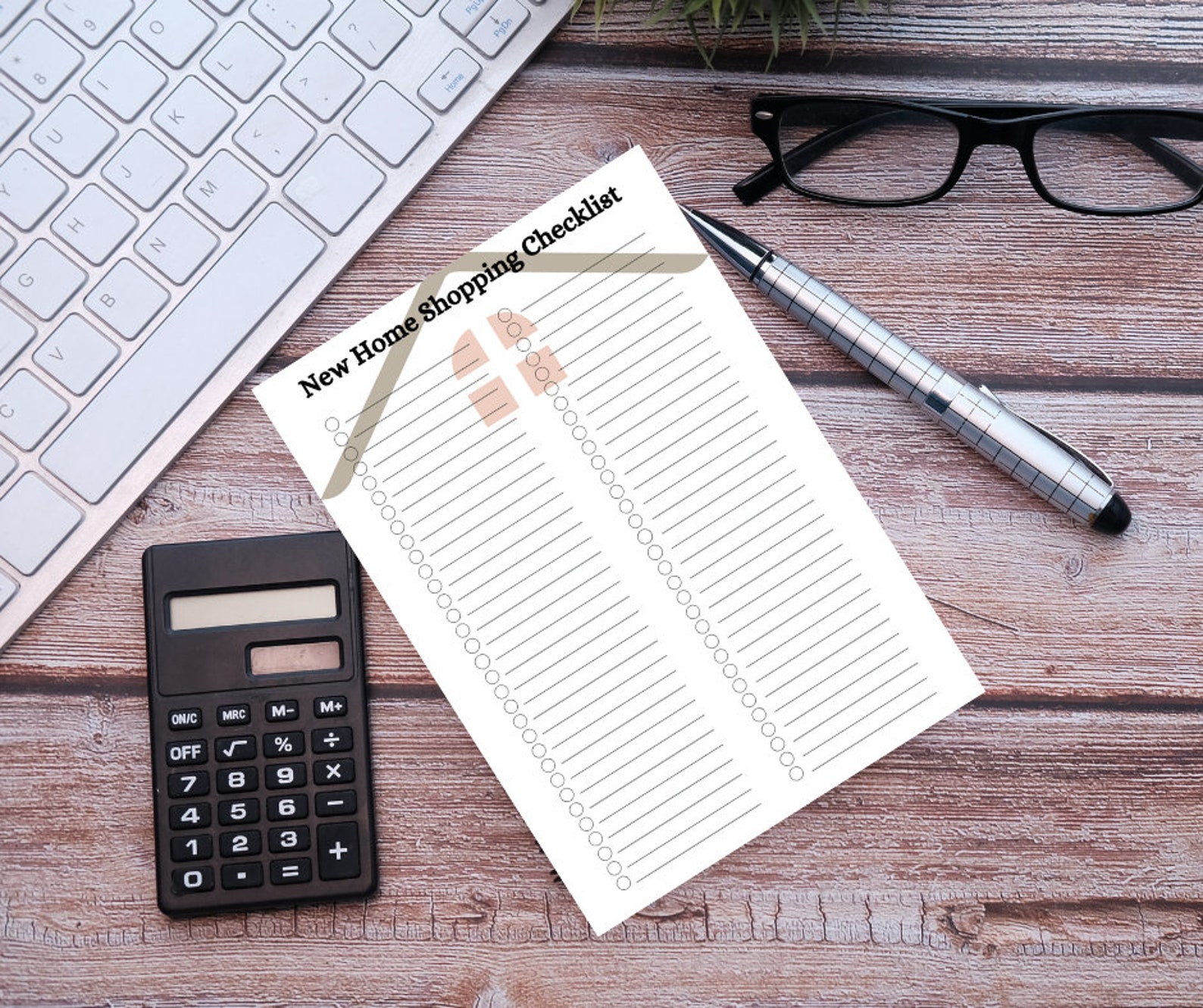 My New Home Checklist, Printable, 6 A4 Size Pages, With Budget ...