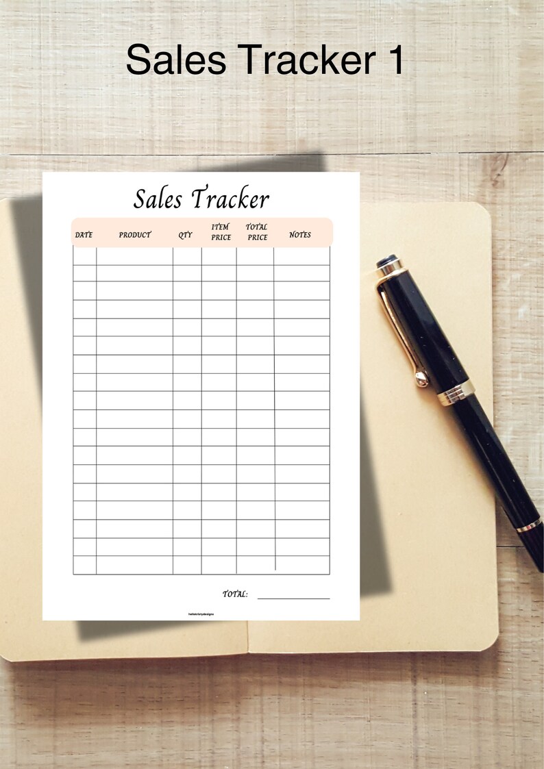 Sales Tracker Printable I Order Tracker I Side Hustle Sales Log I ...