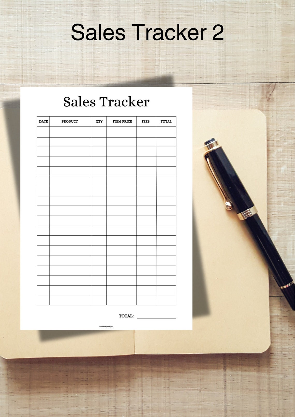 Sales Tracker Printable I Order Tracker I Side Hustle Sales Log I ...