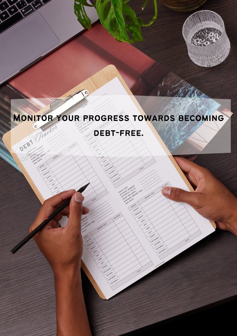 Debt Payment Tracker Printable | Bills Payment Tracker | Debt Payoff ...