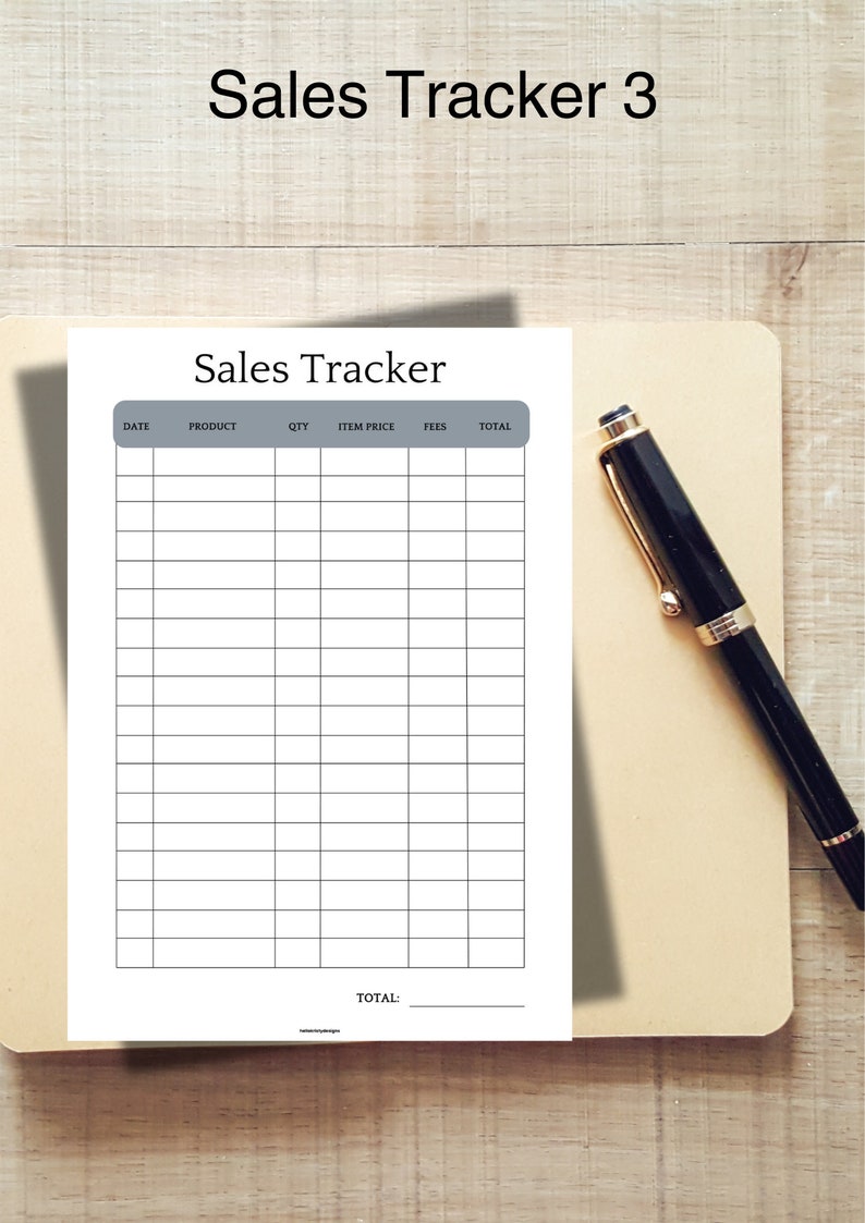Sales Tracker Printable I Order Tracker I Side Hustle Sales Log I ...