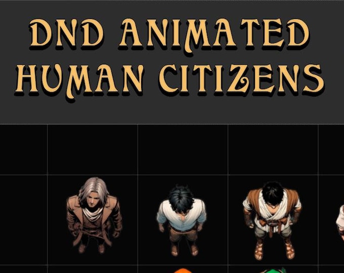 DND Tokens: Animated Human Citizens, Top-down Animated Tokens, Roll20 ...