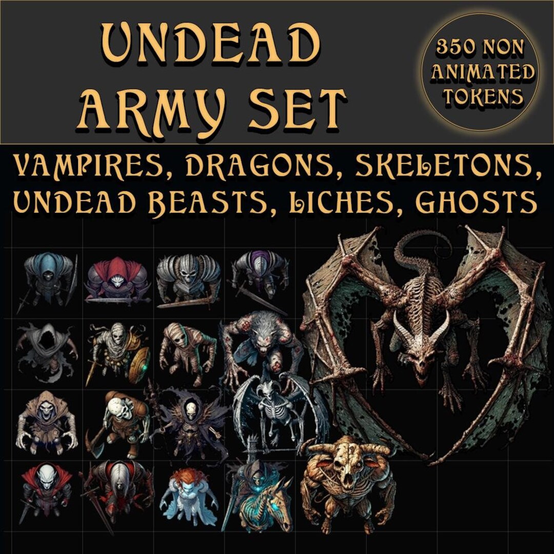 DND Tokens: Undead Army, Top-down Tokens, Roll20, Foundry VTT, Tabletop ...