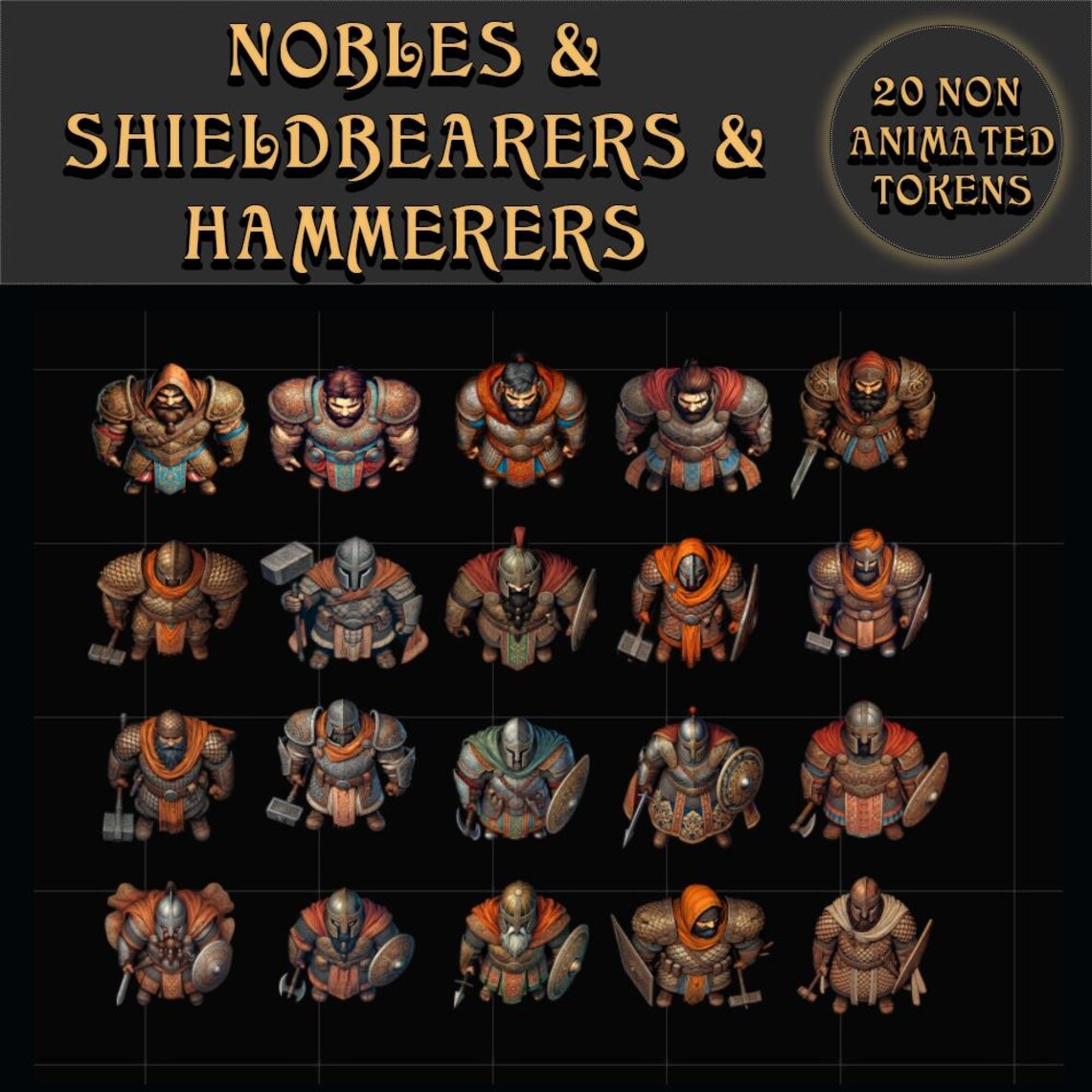 Dnd Tokens Pack for VTT, Dwarven Infantry - Etsy