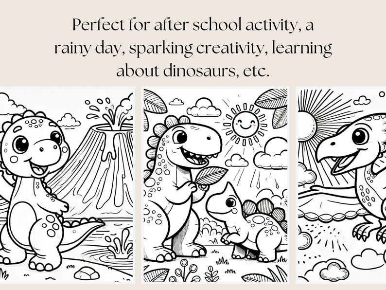 40 Cute Dinosaurs Coloring Pages, Dinosaurs Printable, Coloring ...