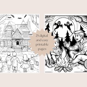 25 Halloween Coloring Pages for Kids Printable Halloween Activity Fun ...