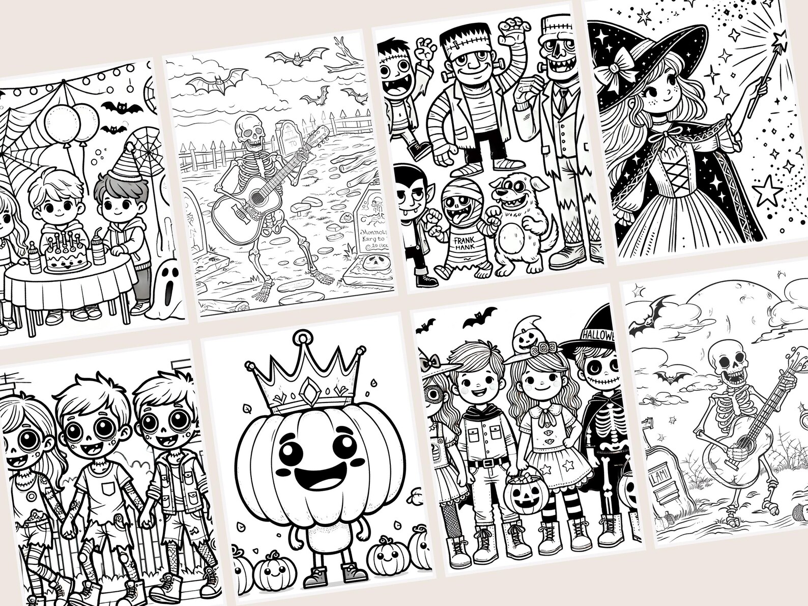 25 Halloween Coloring Pages for Kids Printable Halloween Activity Fun ...