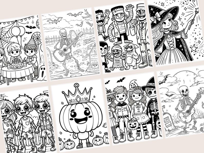 25 Halloween Coloring Pages for Kids Printable Halloween Activity Fun ...
