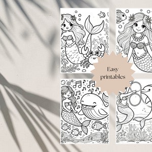 Mermaid Coloring Book for Kids 25 Fun and Magical Mermaid Coloring ...